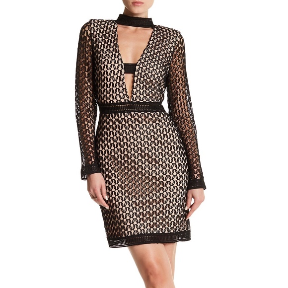 Elliatt | Dresses | Elliatt Revelation Dress Black Crochet Overlay Xs ...